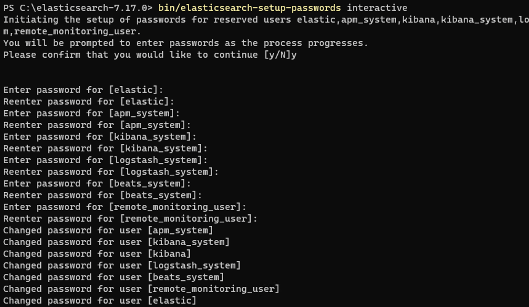 Add password to elasticsearch - Studyraft