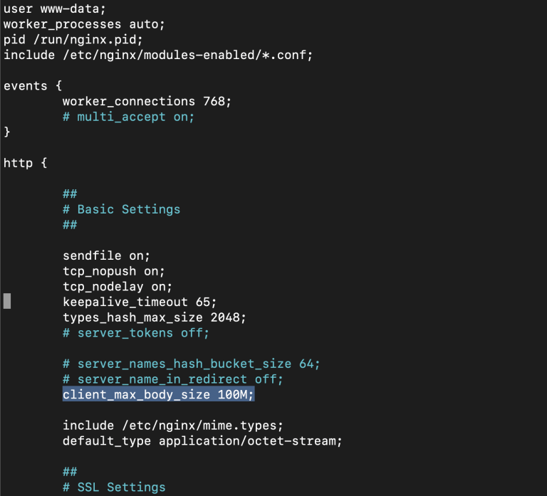 WordPress 413 Request Entity Too Large - Studyraft
