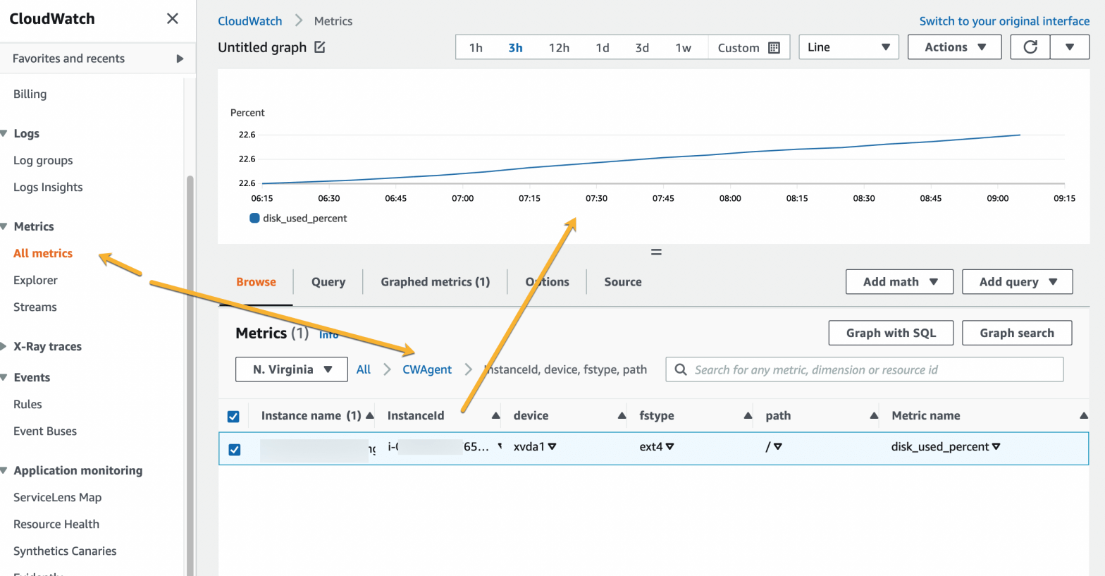 Monitor disk usage EC2 Ubuntu instance - Studyraft